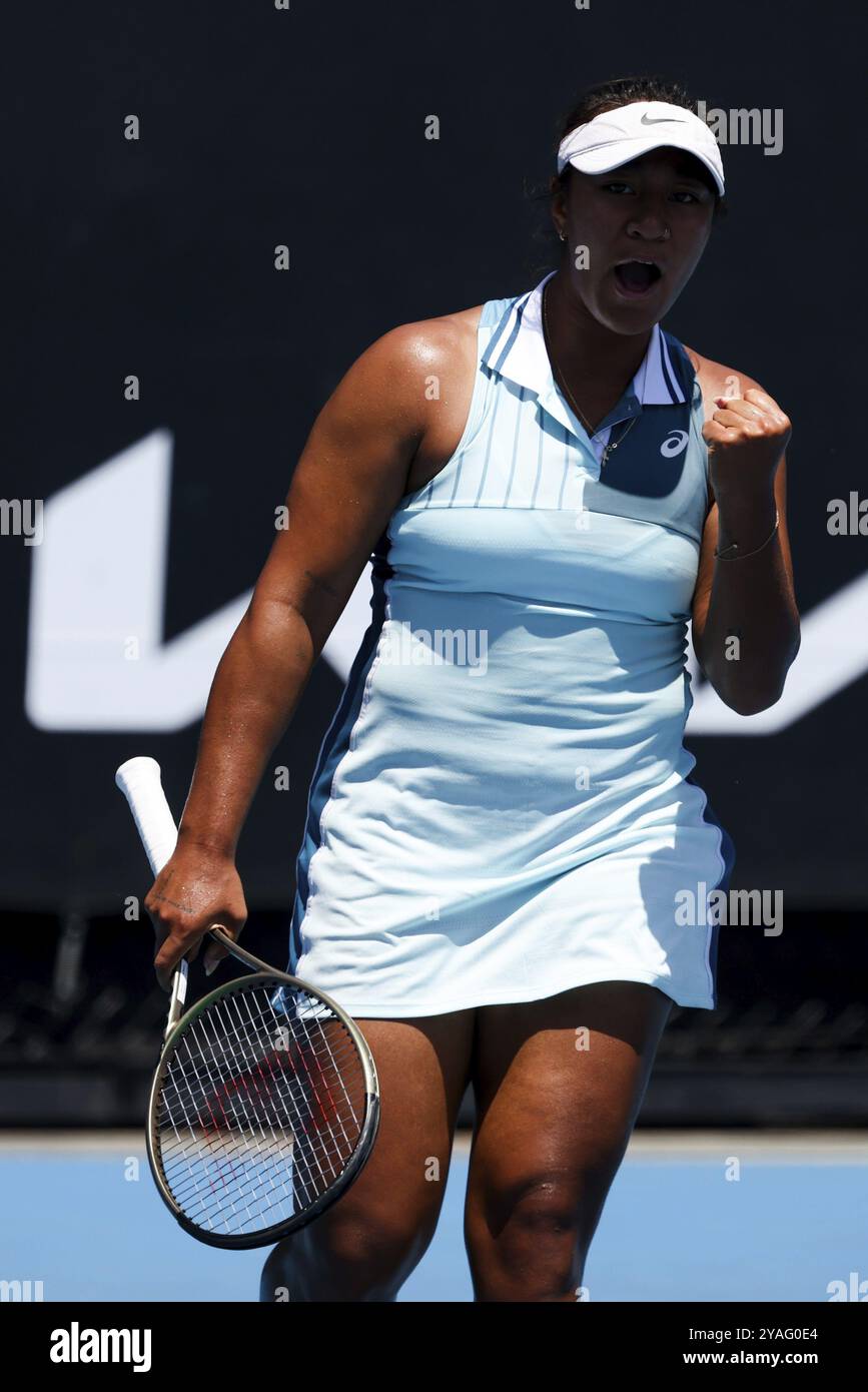 MELBOURNE, AUSTRALIA, JANUARY 12: Destanee Aiava of Australia playing ...