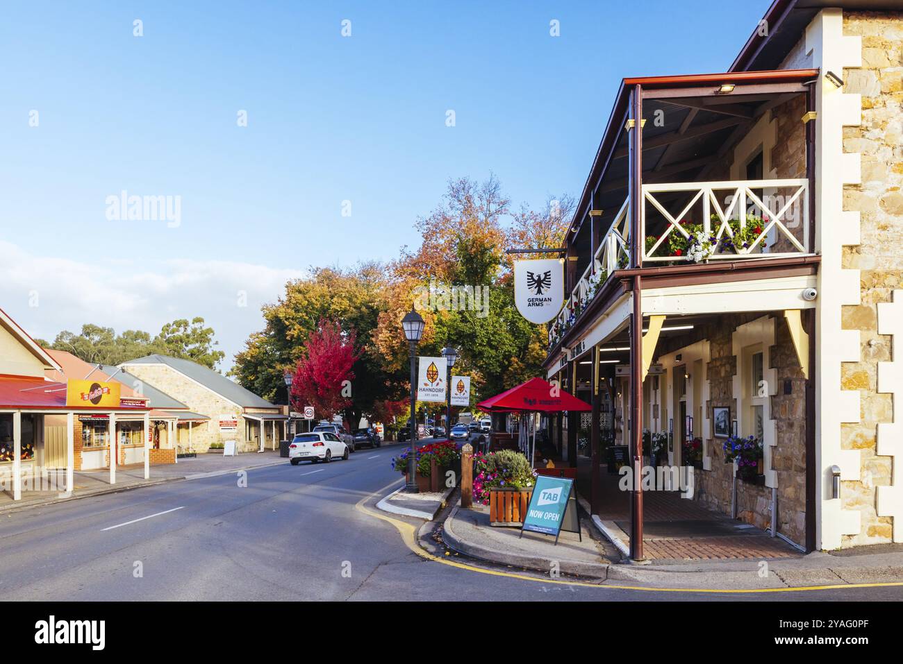Hahndorf, South Australia, April 12 2023: Main street view of the ...