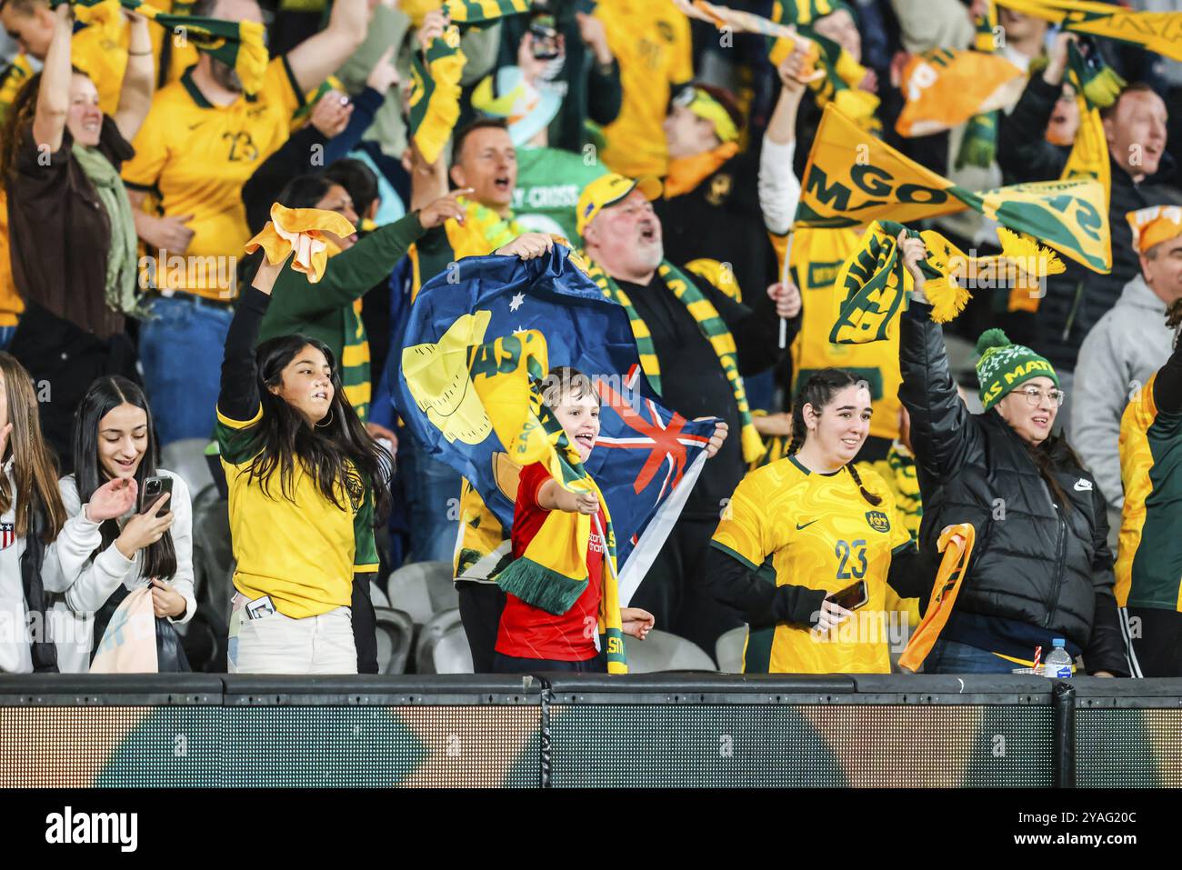 MELBOURNE, AUSTRALIA, JULY 14 : Australia fans celebrate Mary Fowler ...