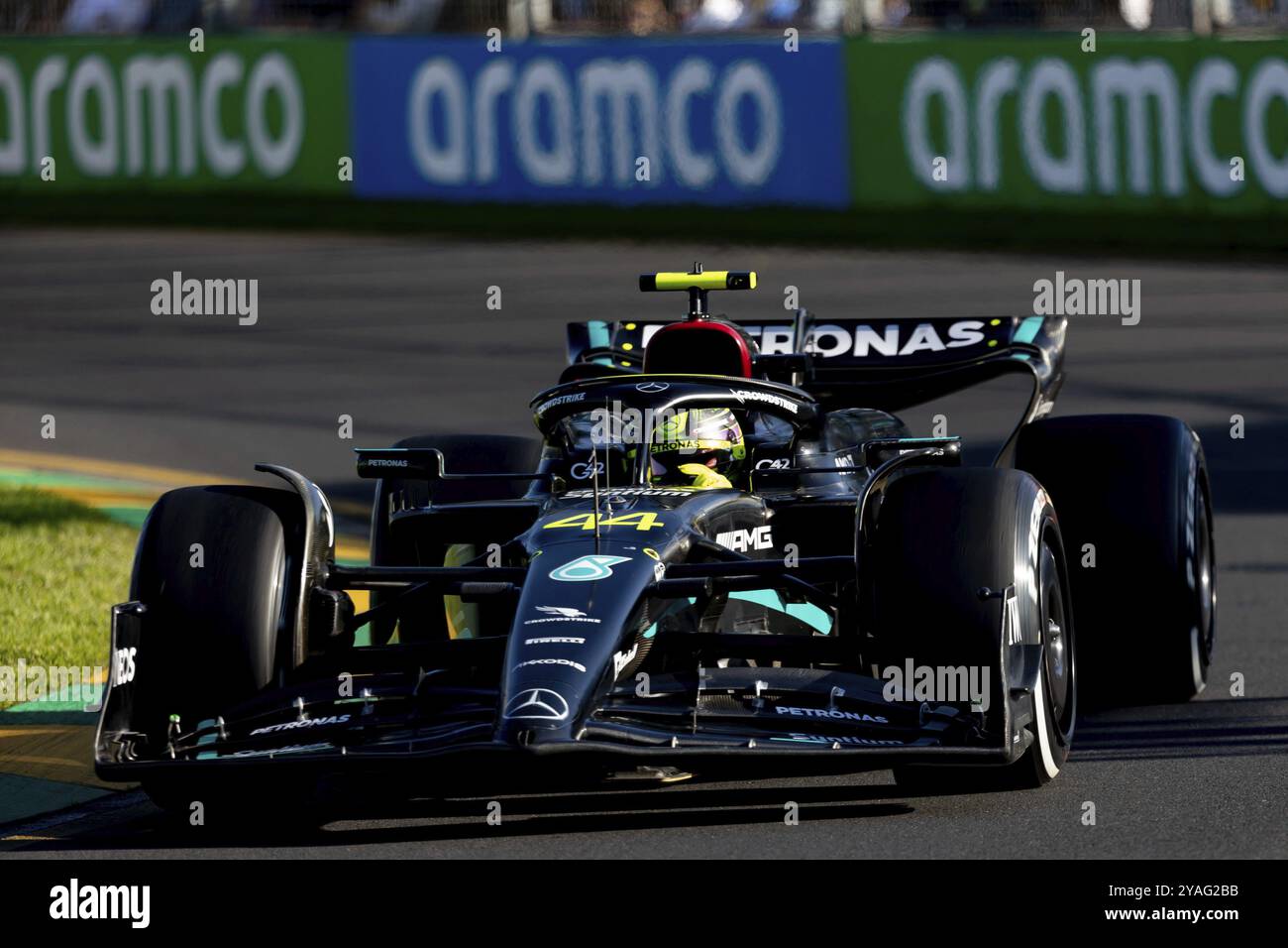MELBOURNE, AUSTRALIA, APRIL 2: Lewis Hamilton of Great Britain drives ...