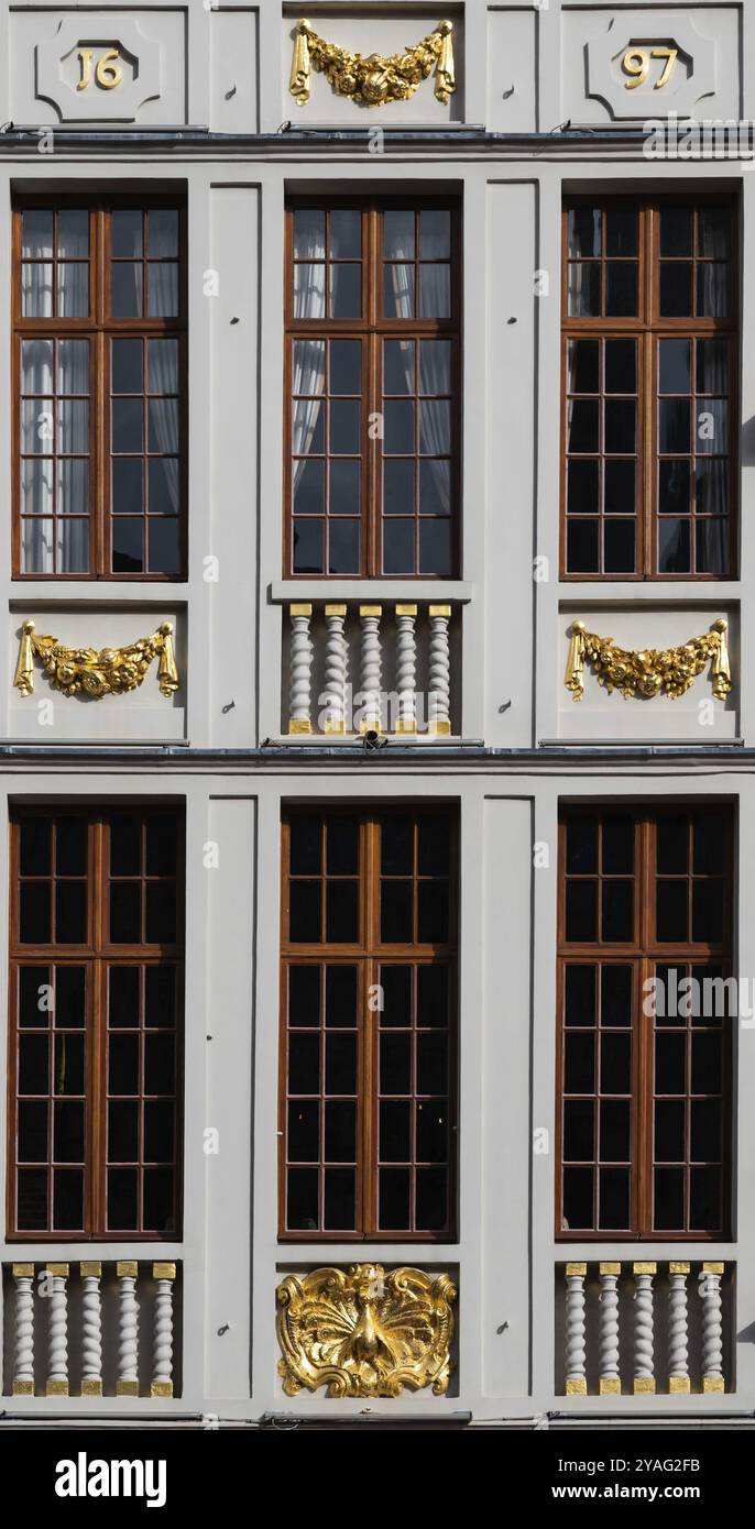 Brussels Old Town, Belgium, 10 28 2022, Ornamented and gold plated ...