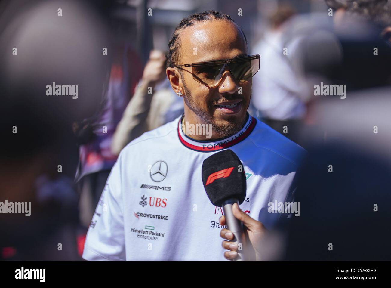 MELBOURNE, AUSTRALIA, APRIL 2: Lewis Hamilton of Great Britain driving ...