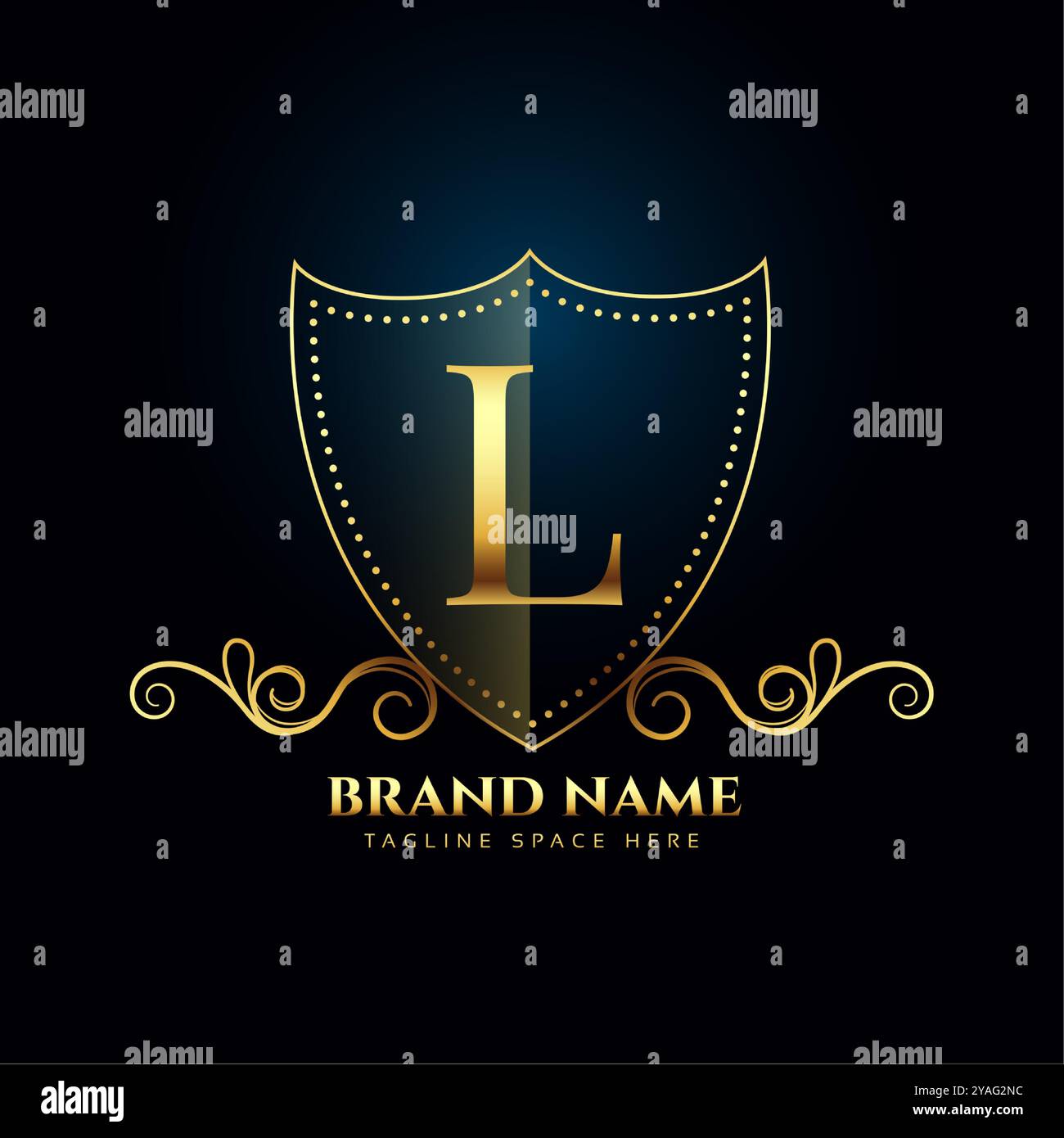 royal initial L logo background for corporate identity vector Stock ...