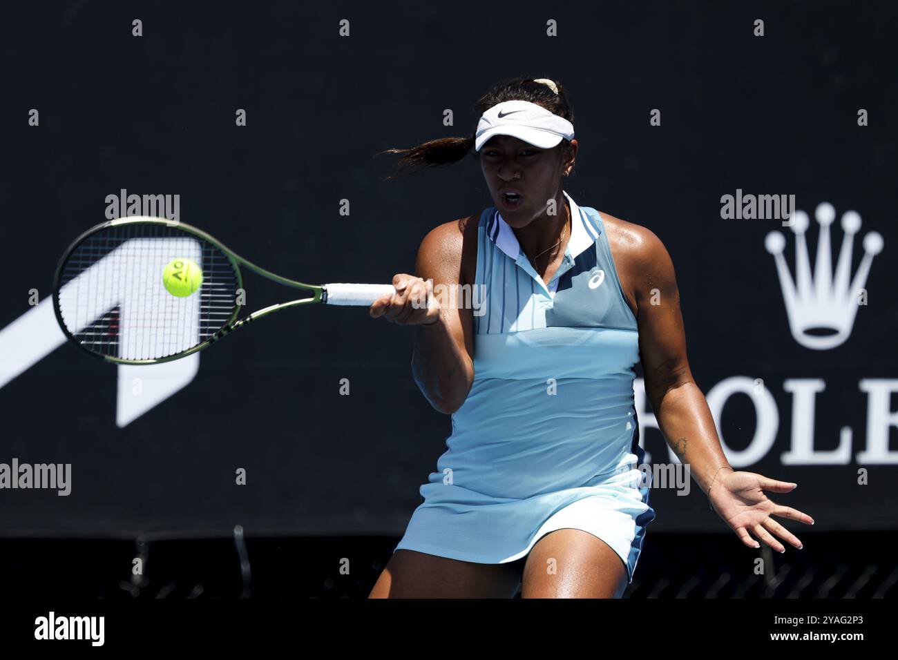 MELBOURNE, AUSTRALIA, JANUARY 12: Destanee Aiava of Australia playing ...