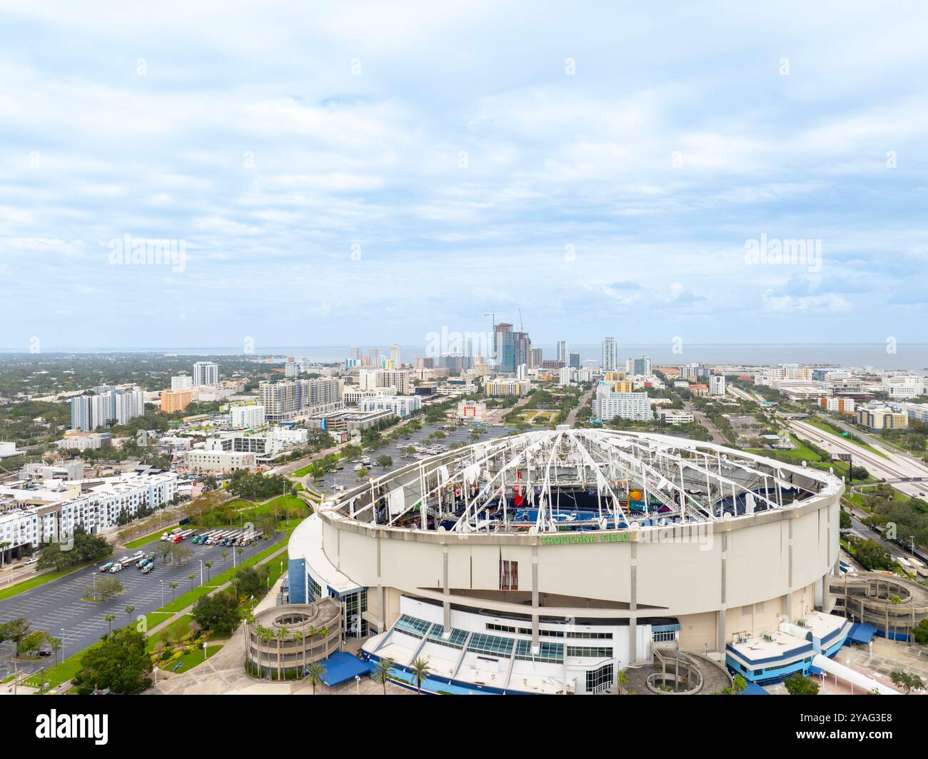 St Petersburg, FL, USA - October 11, 2024: Tropicana Field Stadium St ...