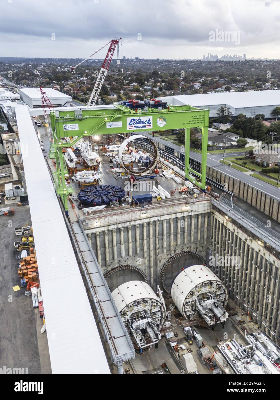 MELBOURNE, AUSTRALIA, MAY 19 2024: Parts of North East Link under ...