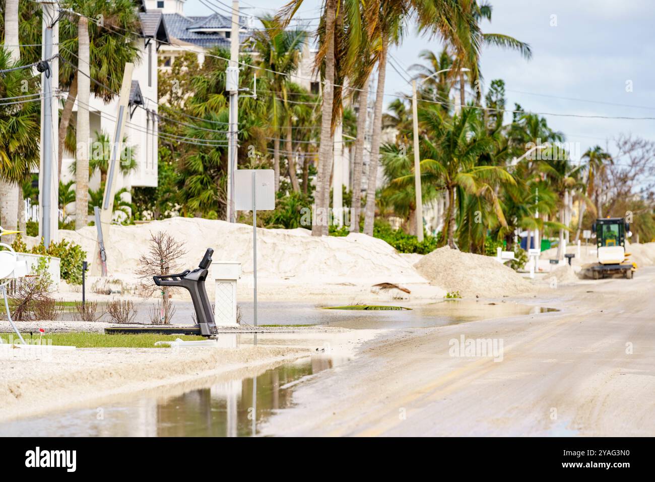 Stock photo Hurricane Milton aftermath in SW Florida Bonita Beach Stock ...