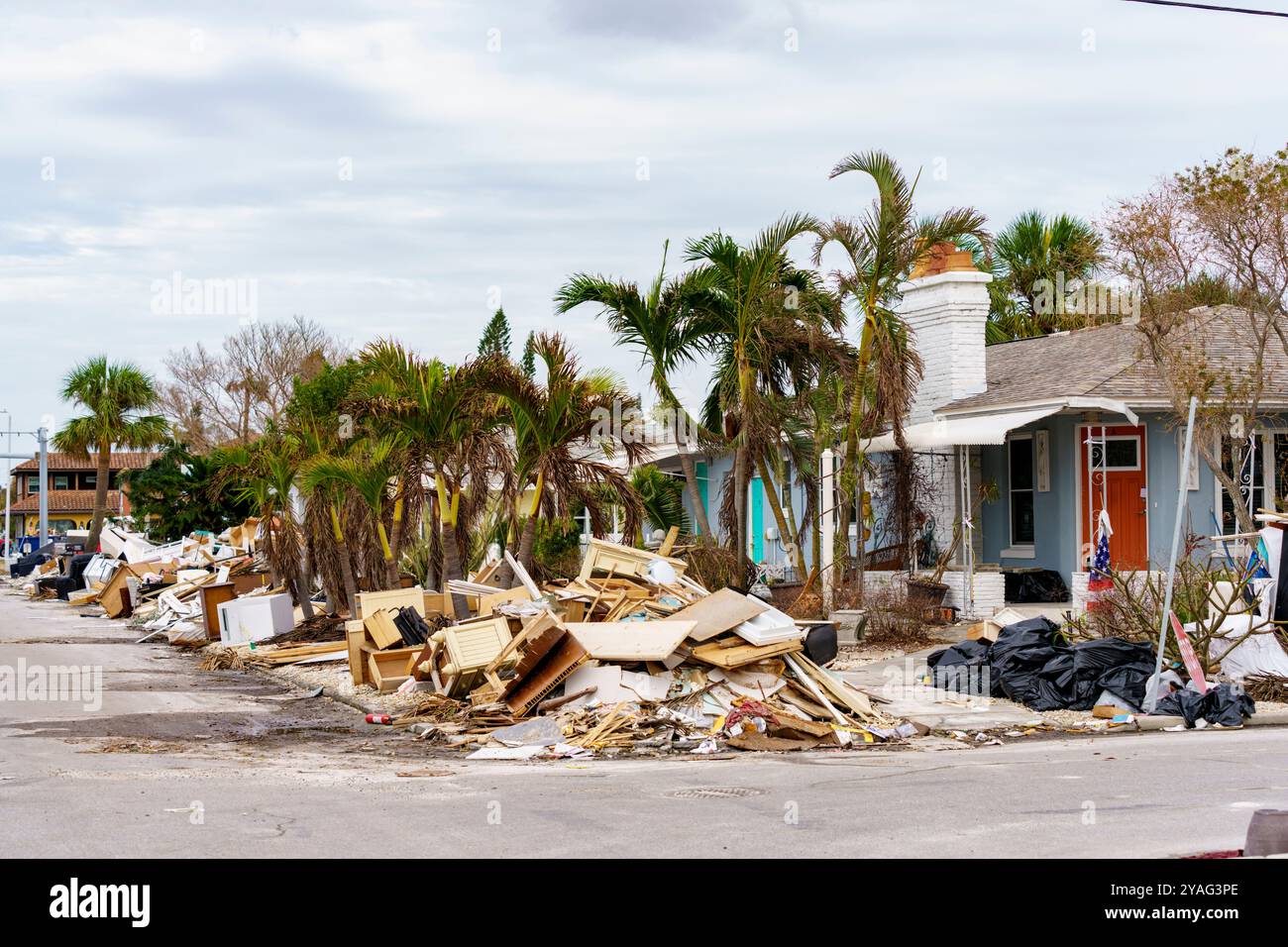 Florida hurricane aftermath. Image showing debris and destruction Stock ...