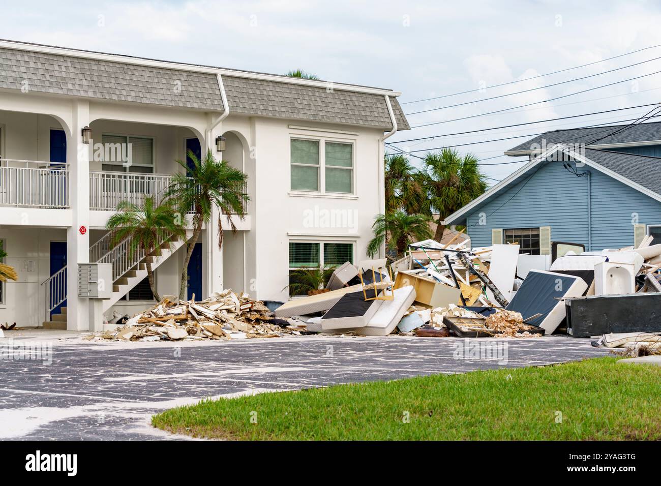 Stock image Hurricane Milton aftermath 2024 St Petersburg Beach Florida ...