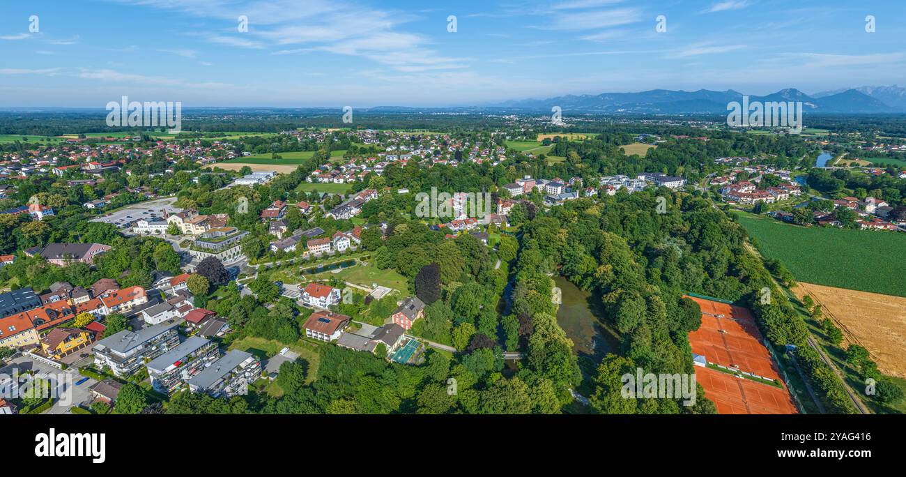 The spa town of Bad Aibling in Upper Bavaria from above Stock Photo - Alamy