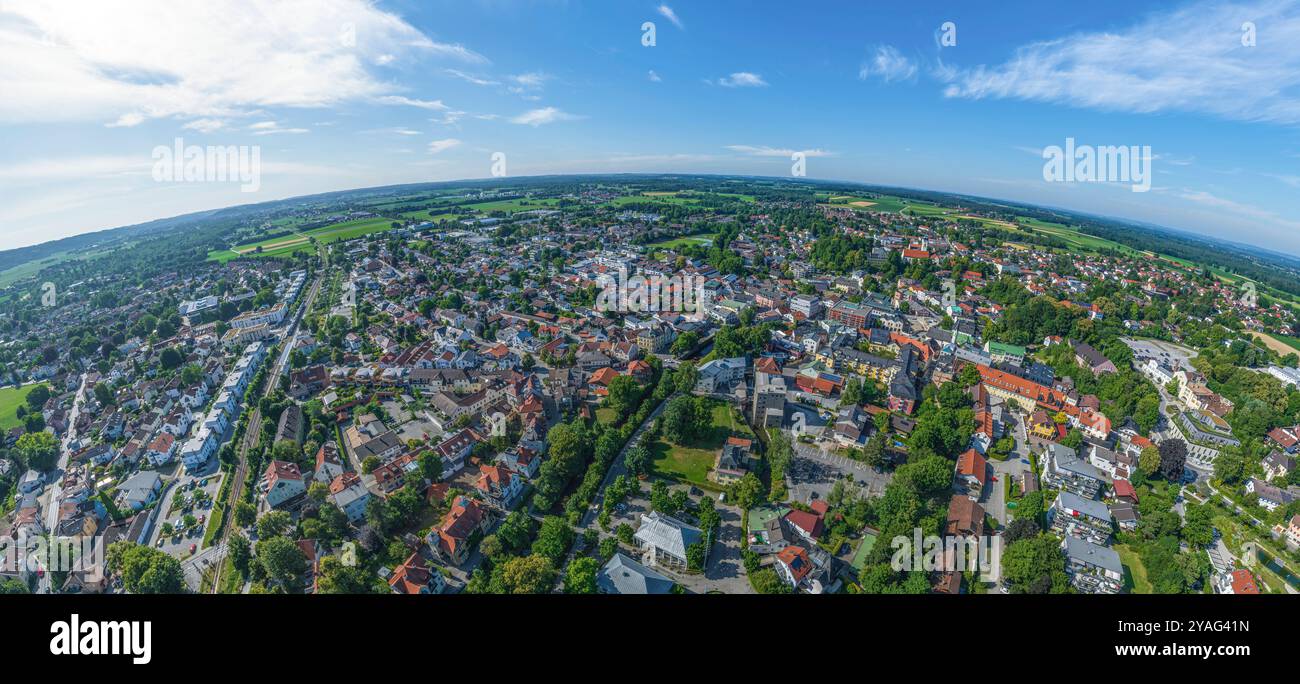 The spa town of Bad Aibling in Upper Bavaria from above Stock Photo - Alamy