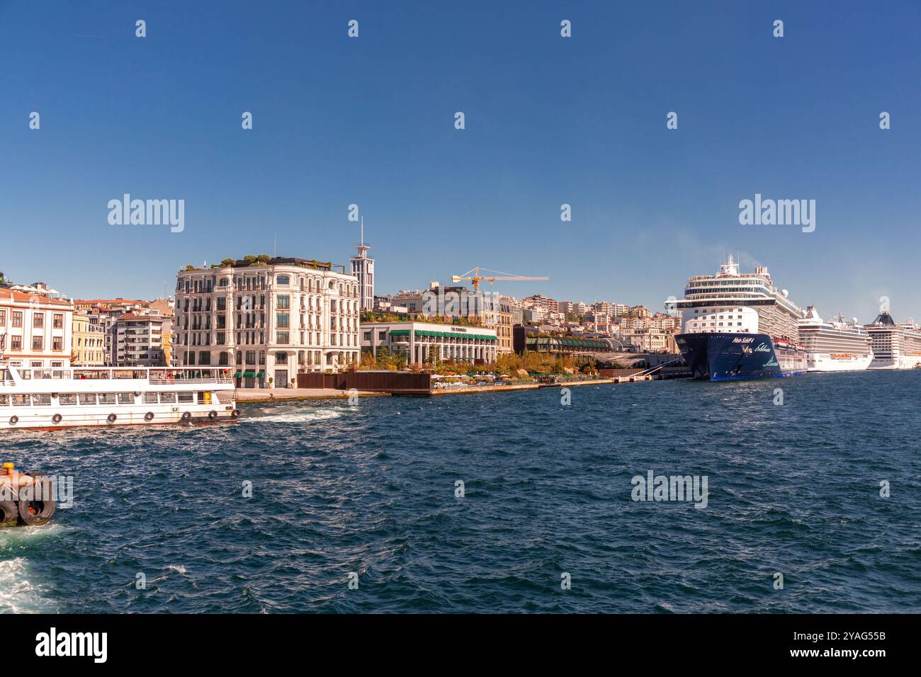 Istanbul, Turkiye - OCT 8, 2024: Luxury cruising ship docked at the ...