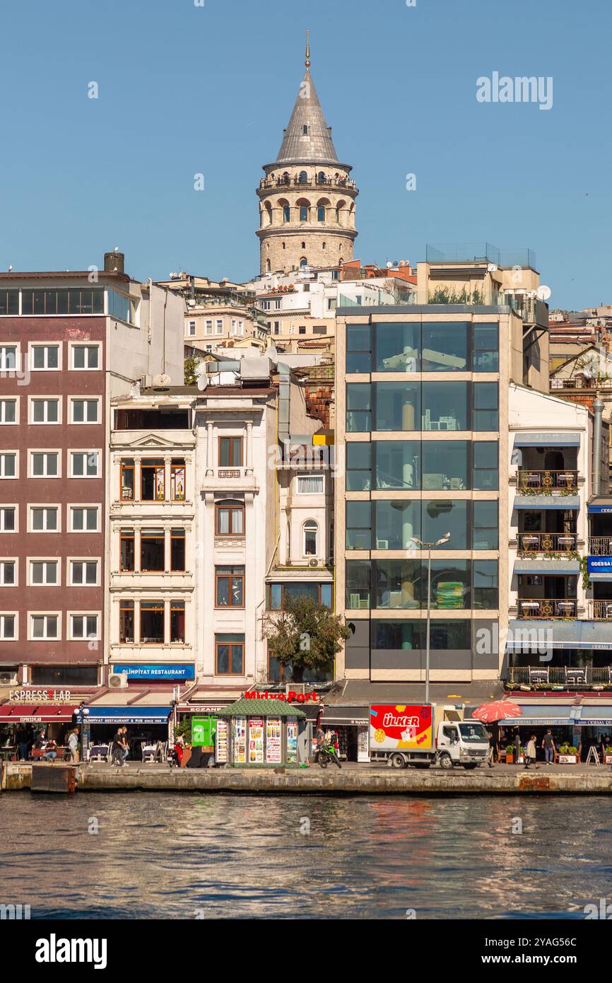 Istanbul, Turkiye - OCT 8, 2024: View of Galata Tower, the ancient ...
