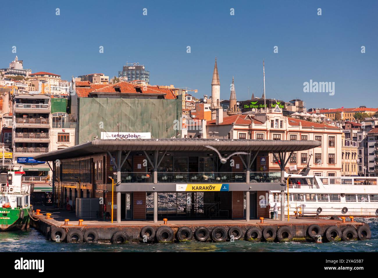 Istanbul, Turkiye - OCT 8, 2024: Karakoy ferry dock alond the Bosphorus ...