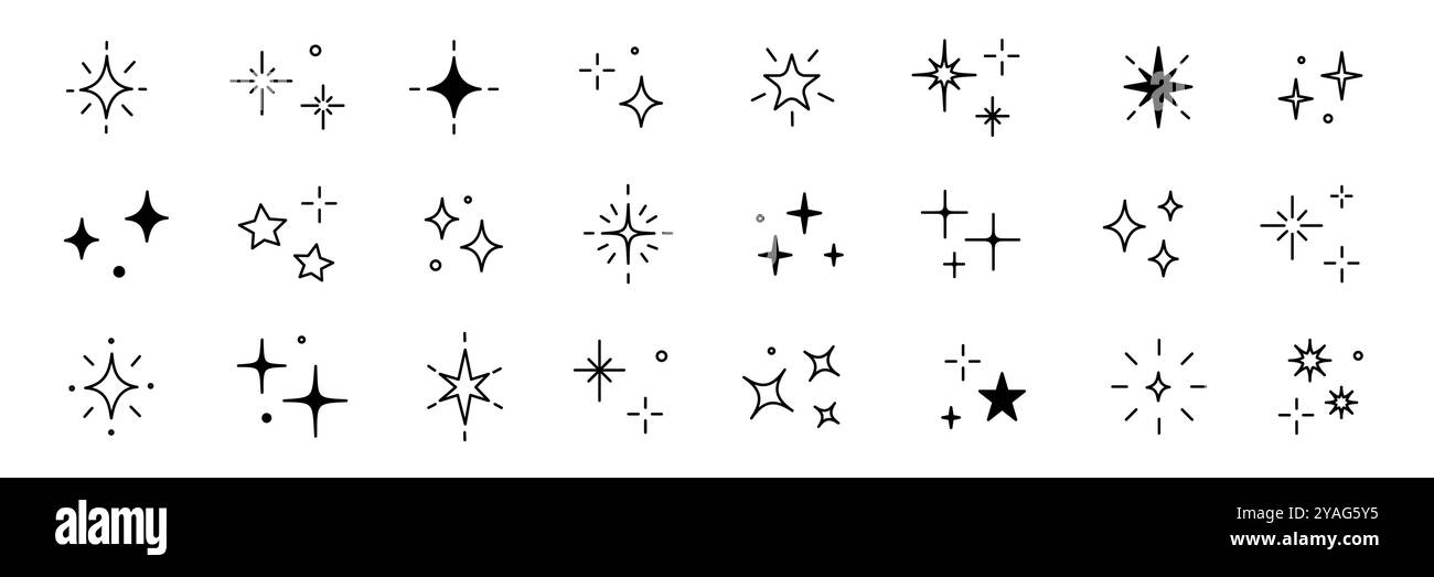Twinkle star vector glitter bright magic light icon. Star twinkle ...