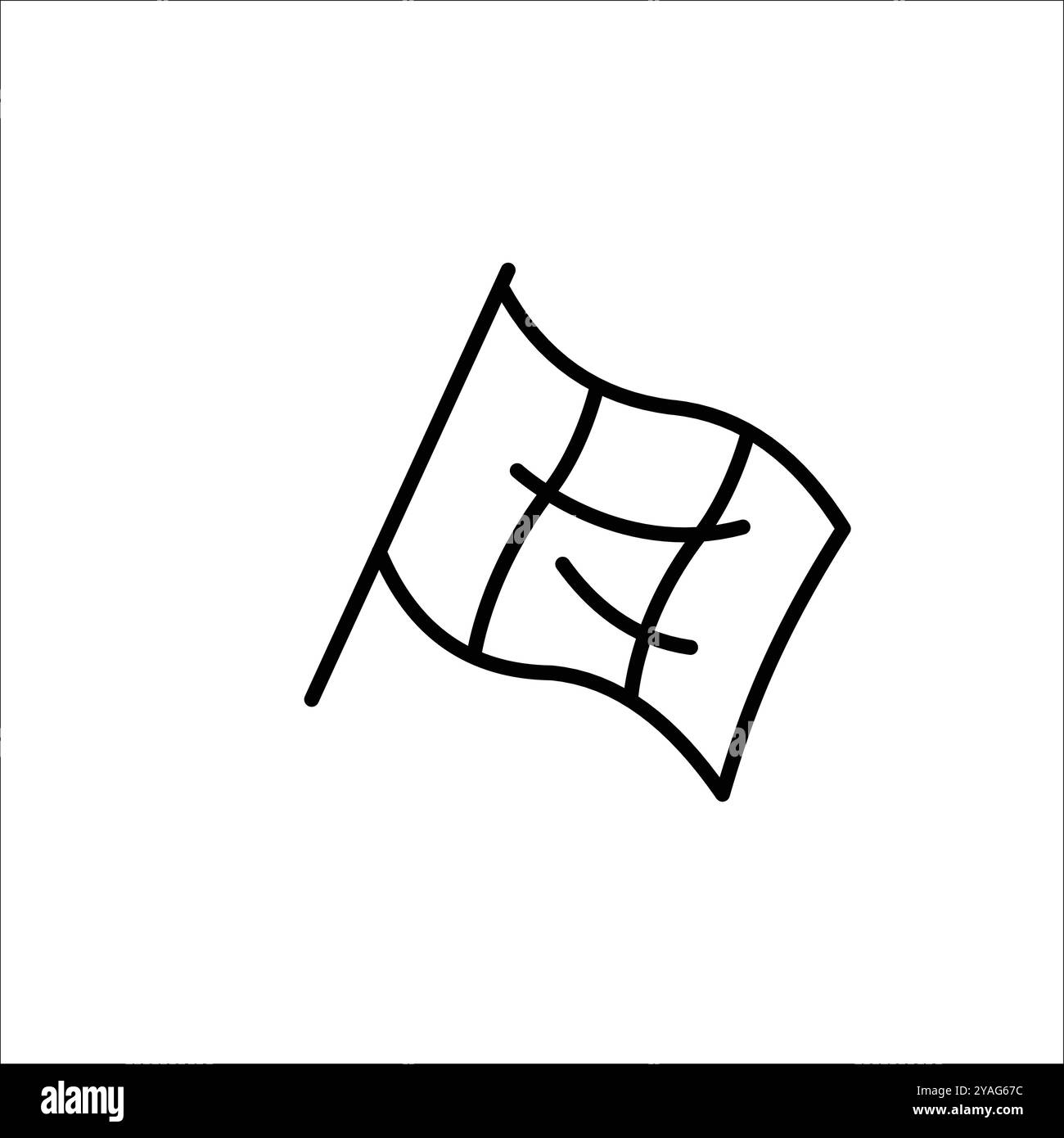 Curled Flag Icon Stock Vector Image & Art - Alamy