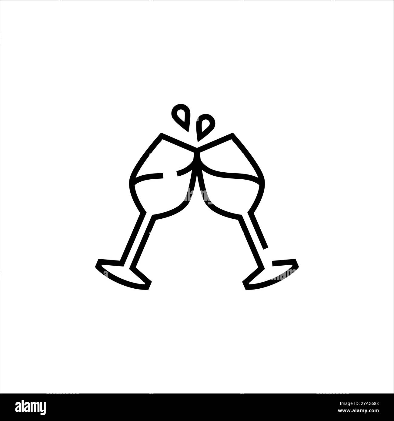 Clinking cocktail glasses Stock Vector Images - Alamy