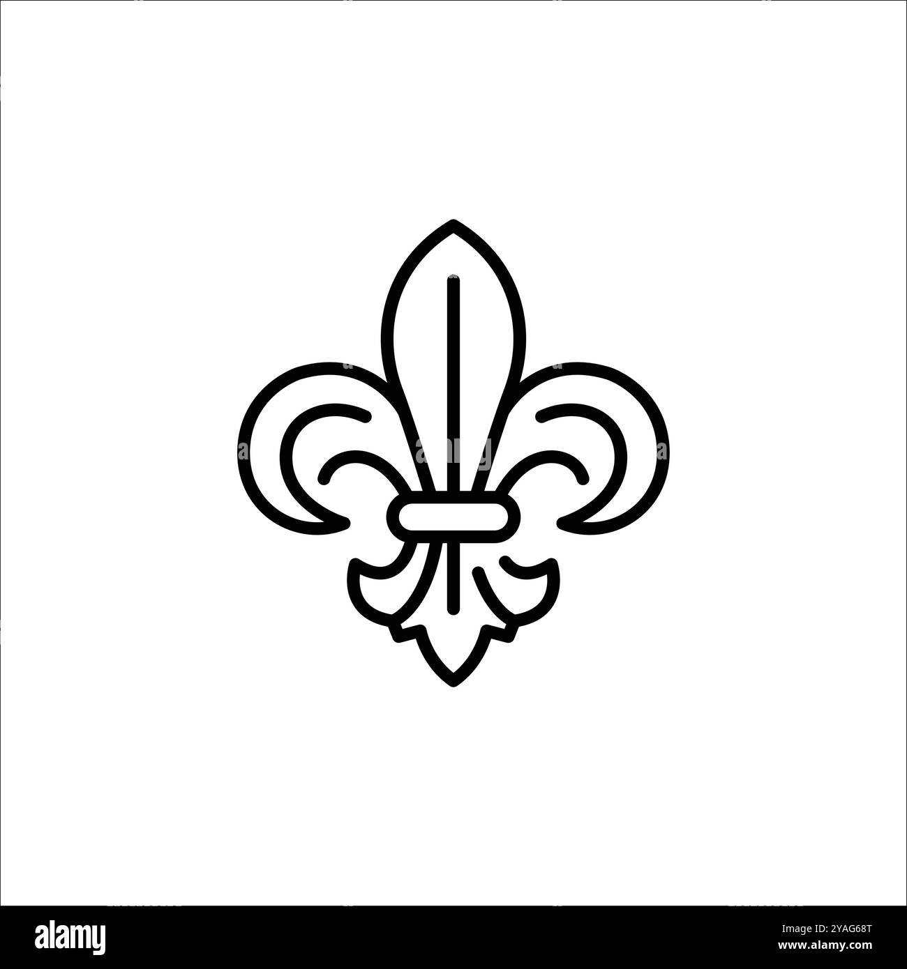 Fleur de lis stylized Black and White Stock Photos & Images - Alamy