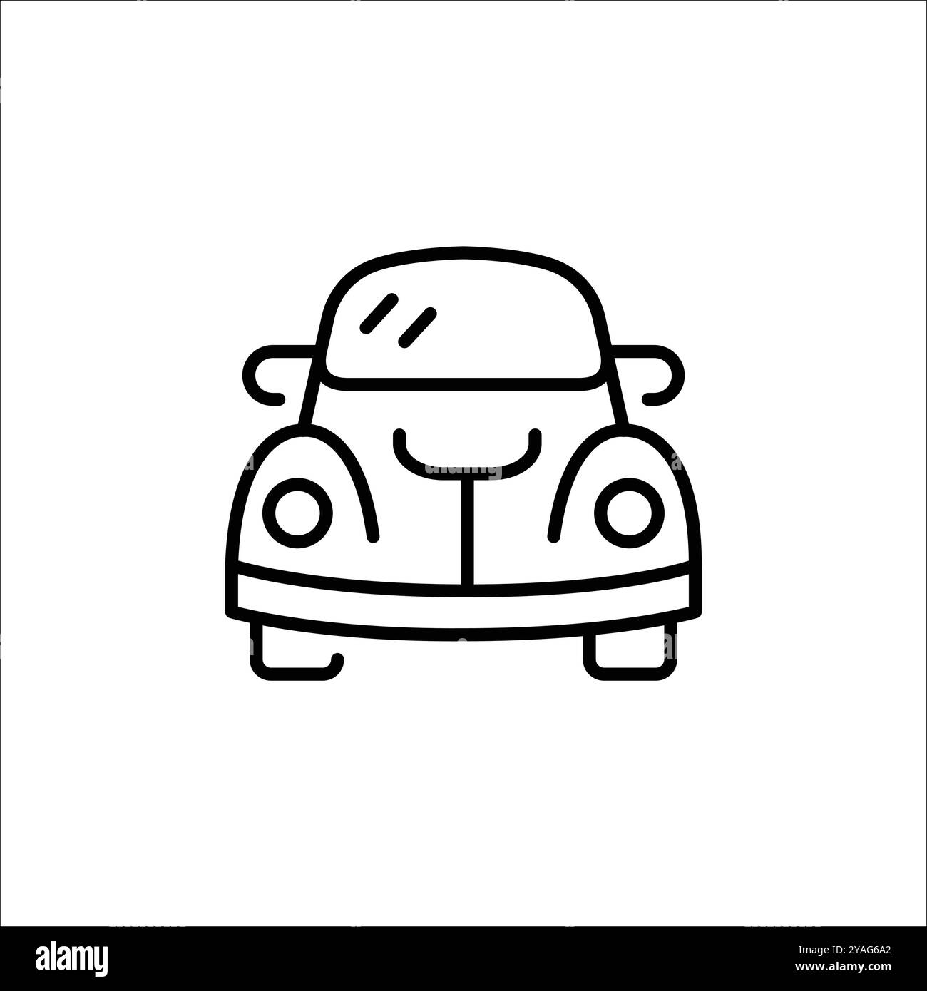 City transport front view car Black and White Stock Photos & Images - Alamy