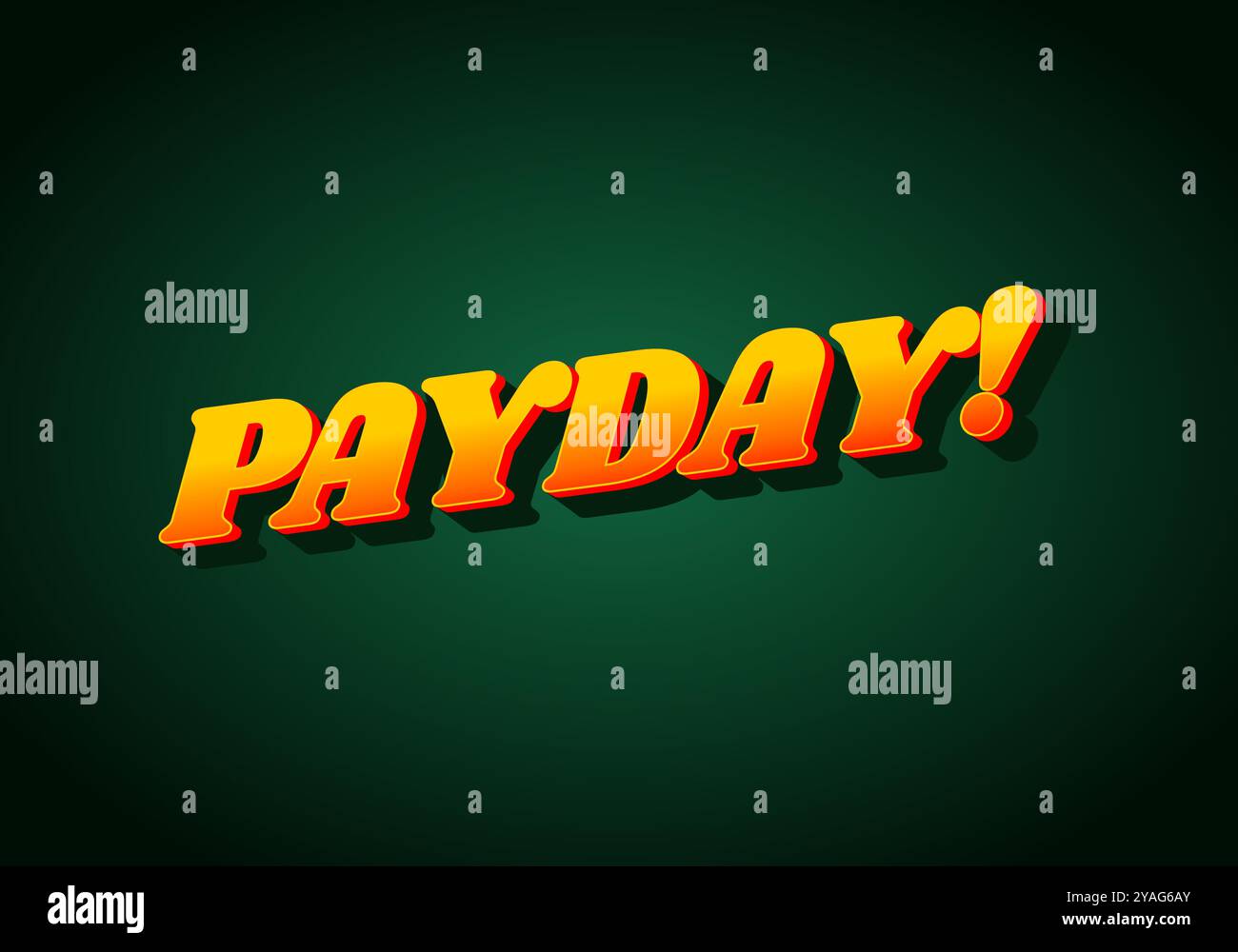 Payday. 3D text effect design for digital or print ads Stock Vector ...