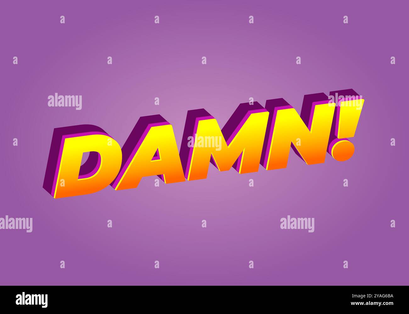 Damn. Text effect design with modern color and 3D look Stock Vector ...