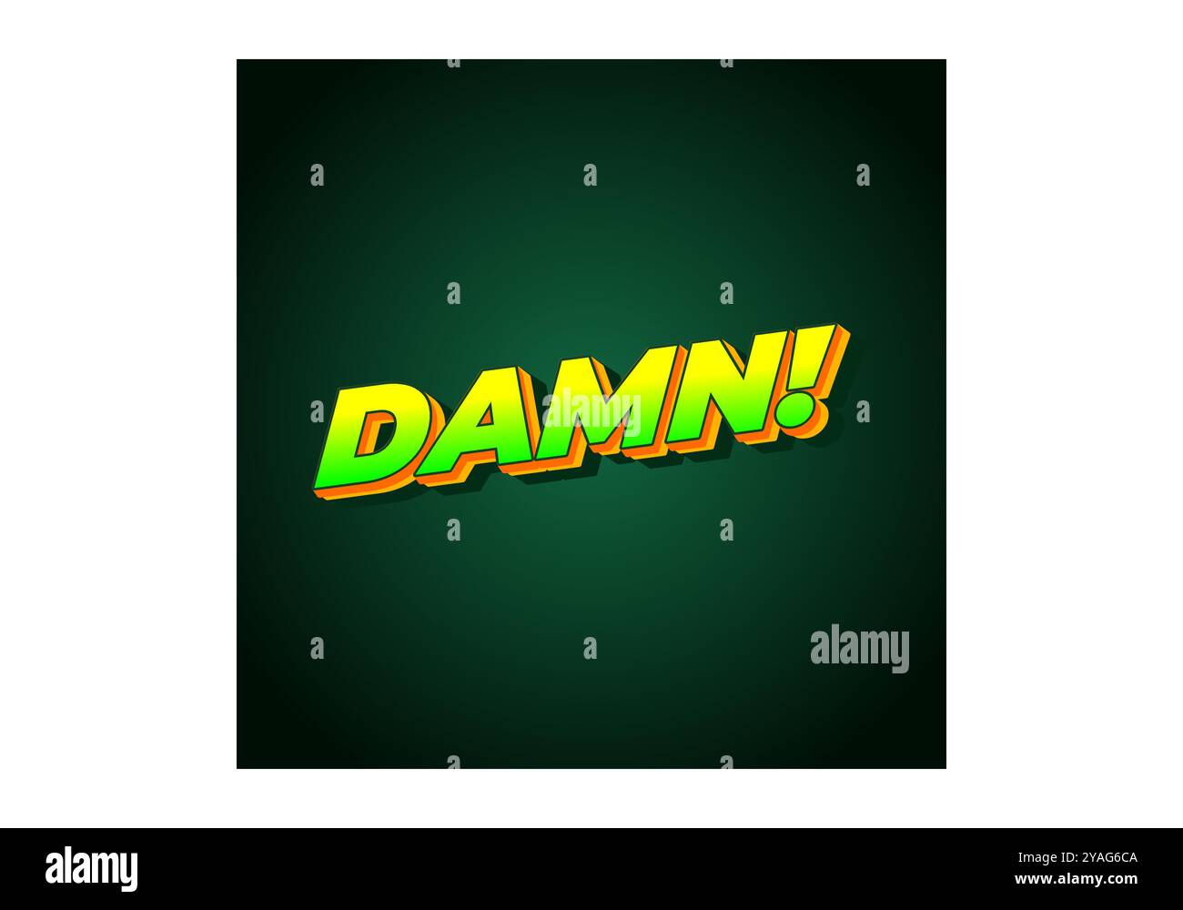 Damn. Text effect design with modern color and 3D look Stock Vector ...