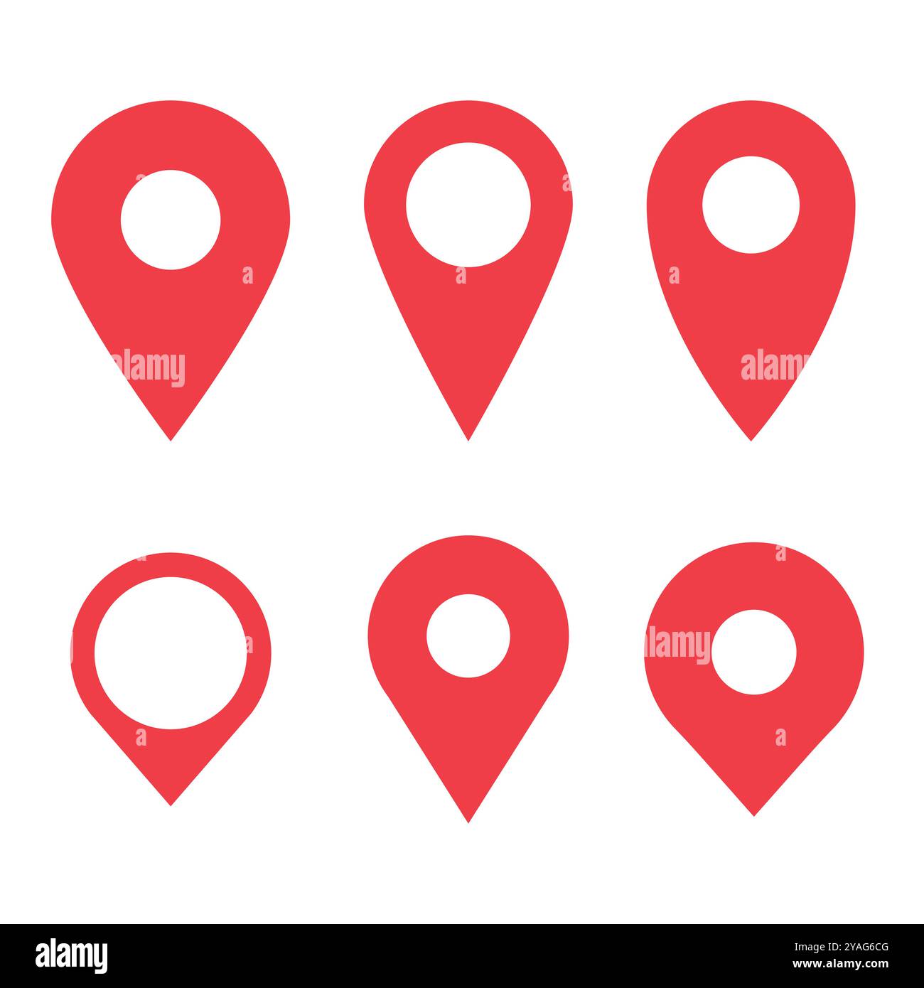 Red pin Gps pointer mark Stock Vector Image & Art - Alamy