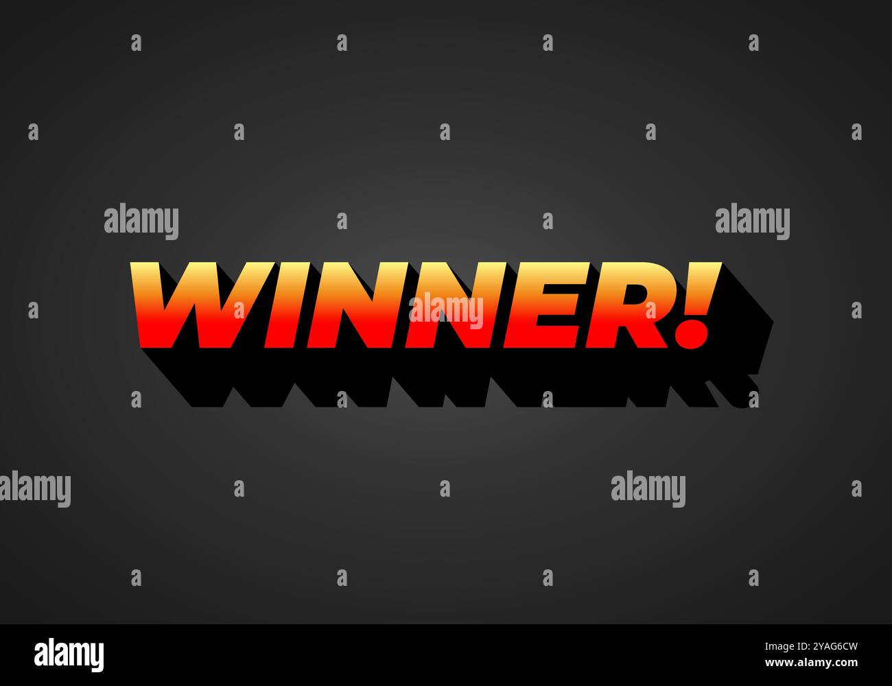 Winner. Text effect design with modern color in 3D style Stock Vector ...