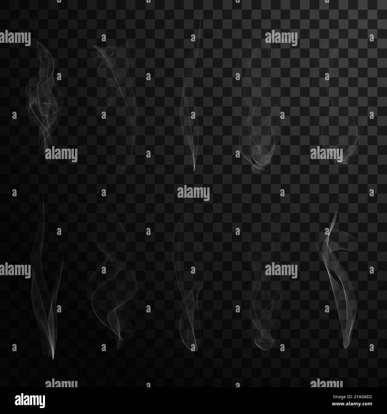 Transparent steam smoke set hi-res stock photography and images - Alamy