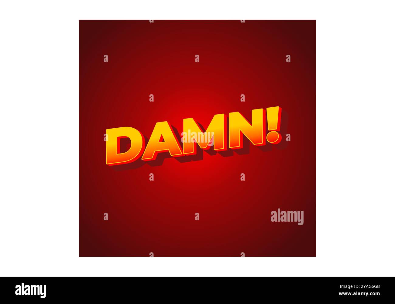 Damn. Text effect design with modern color and 3D look Stock Vector ...