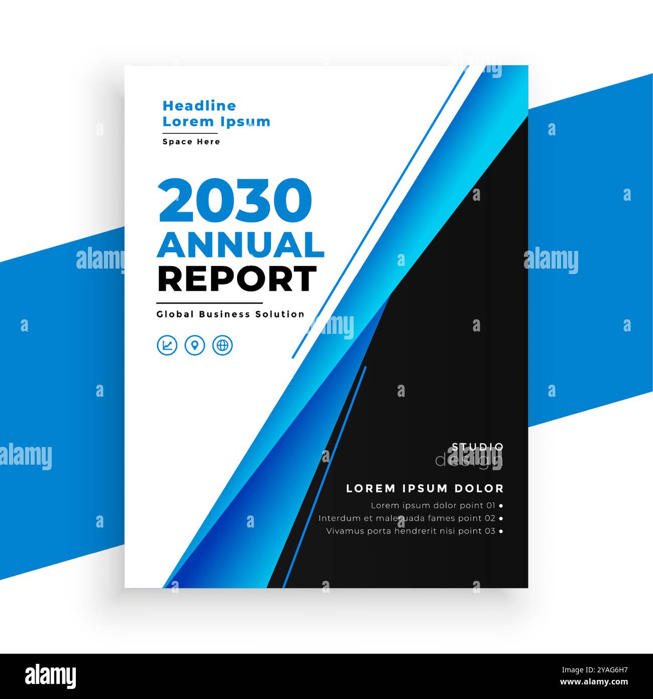 modern corporate yearly report flyer ready to print design vector Stock ...