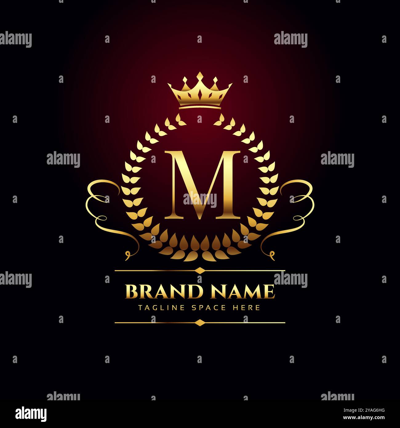 premium and elegant royal M logo background for business branding ...