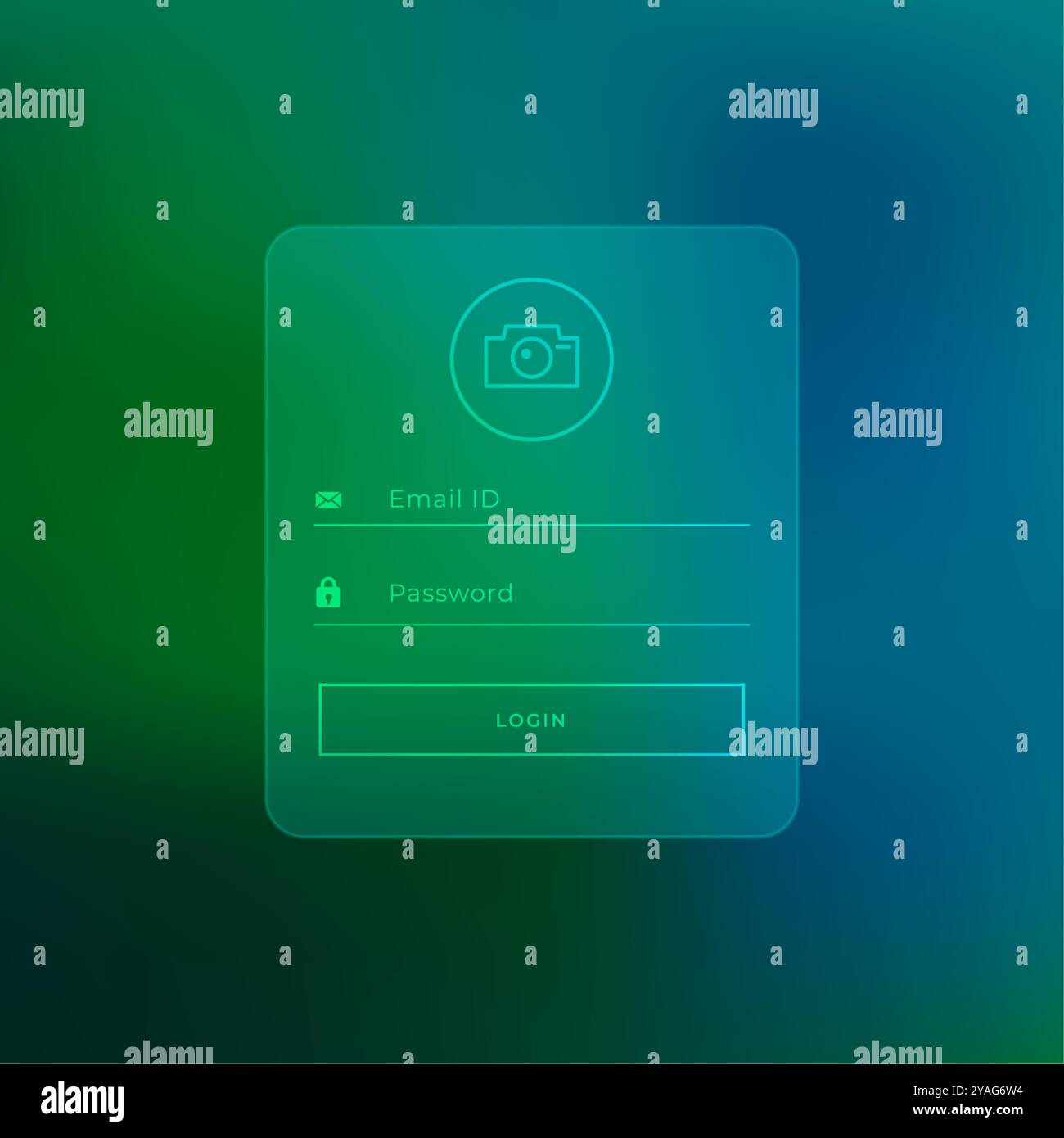 login page form template for digital business success vector Stock ...