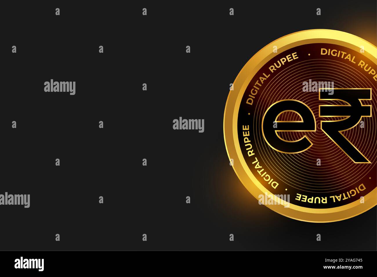 digital currency erupee e-rupi virtual coin design vector Stock Vector ...