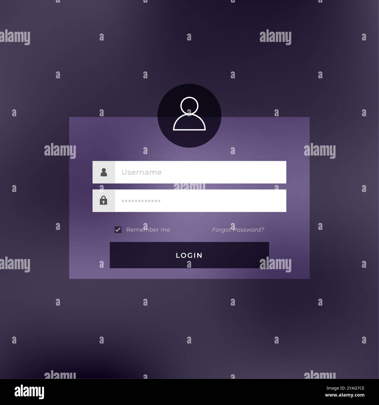 online login page screen template for web or UI app vector Stock Vector Image & Art - Alamy