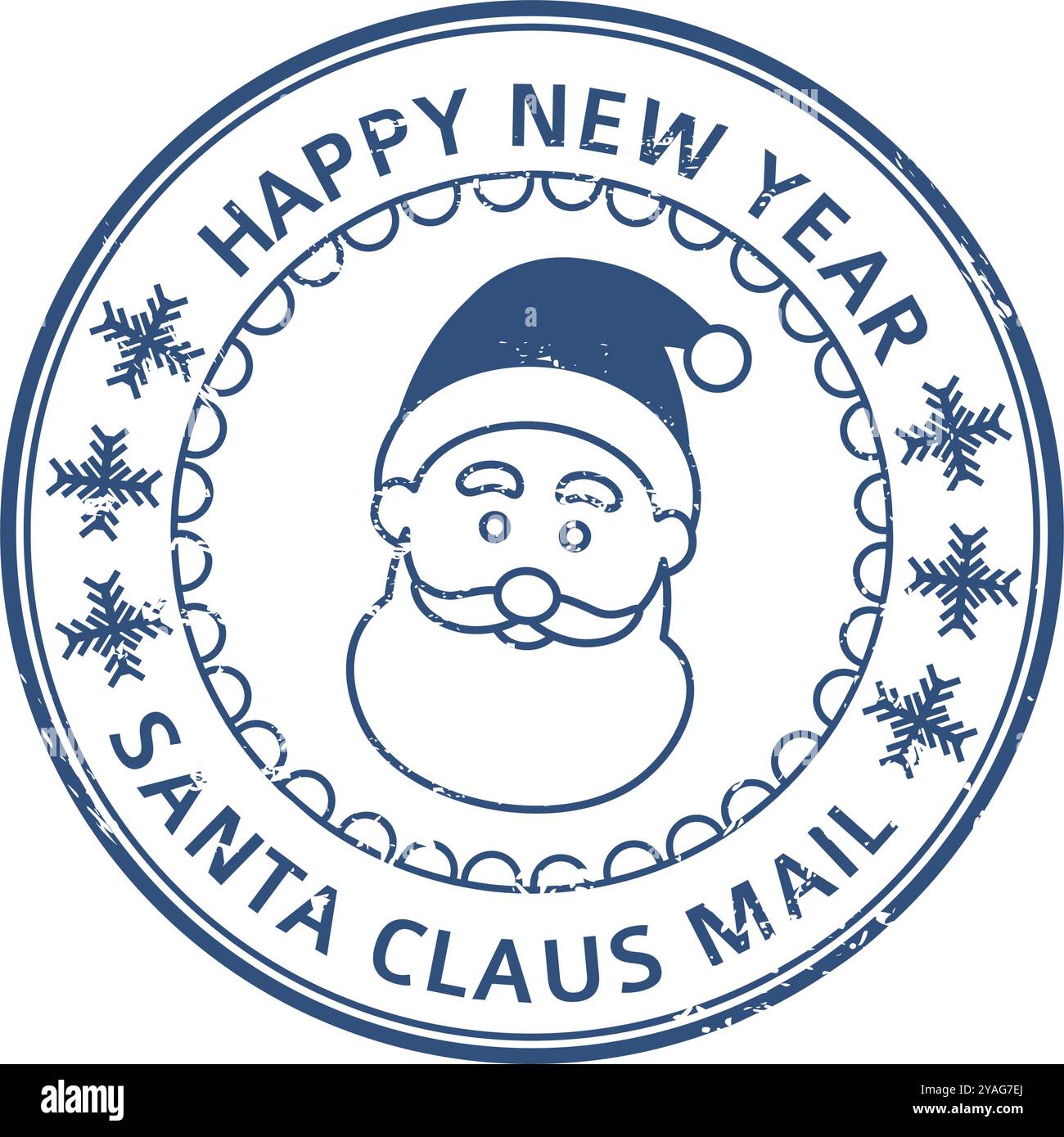 Santa Claus Mail Stamp vector Stock Vector Image & Art - Alamy