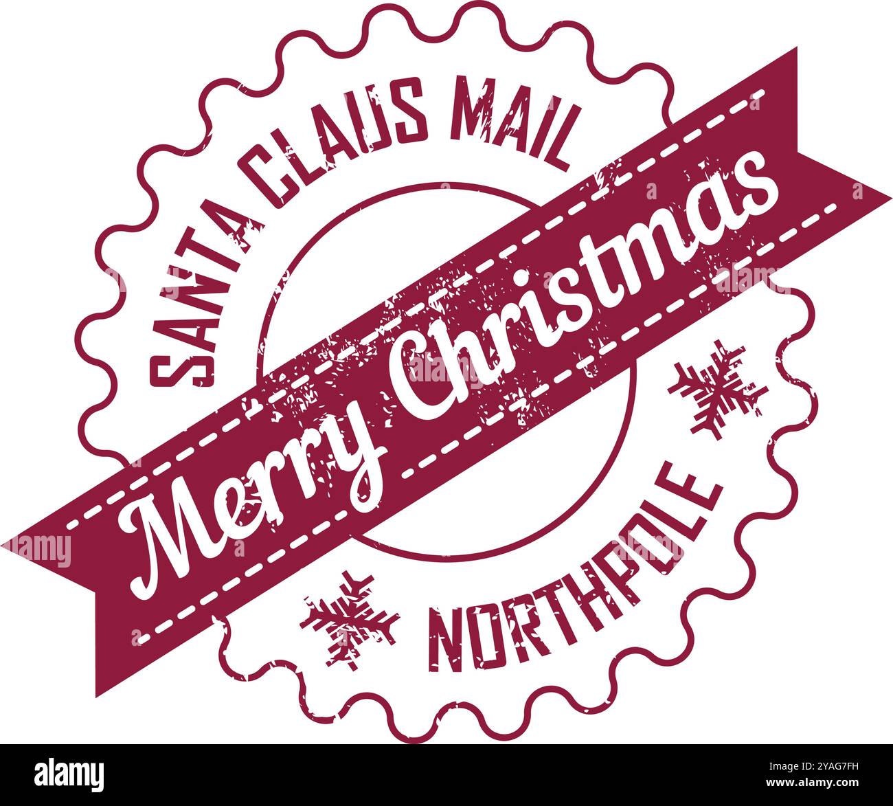 Red Merry Christmas Stamp vector Stock Vector Image & Art - Alamy