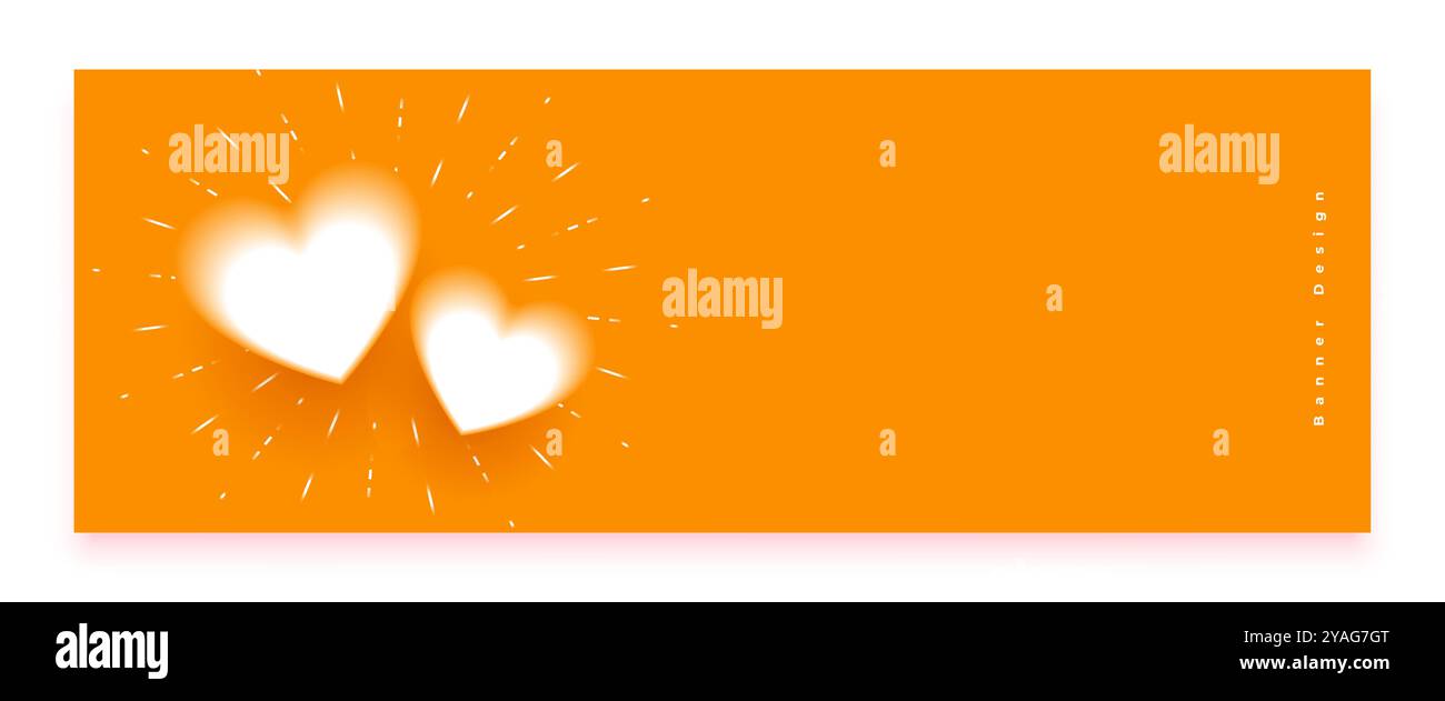 papercut style cute love heart banner for romantic couple vector Stock ...