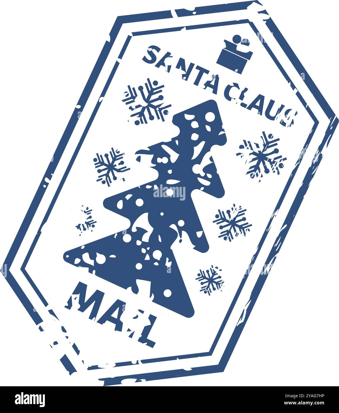 Vintage Santa Claus Stamp Illustration Stock Vector Image & Art - Alamy