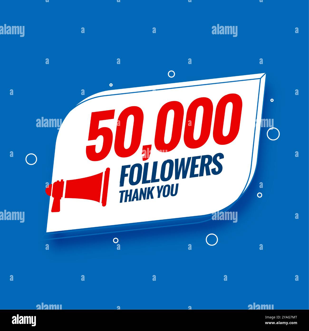 modern 50k social media network background with megaphone design vector ...