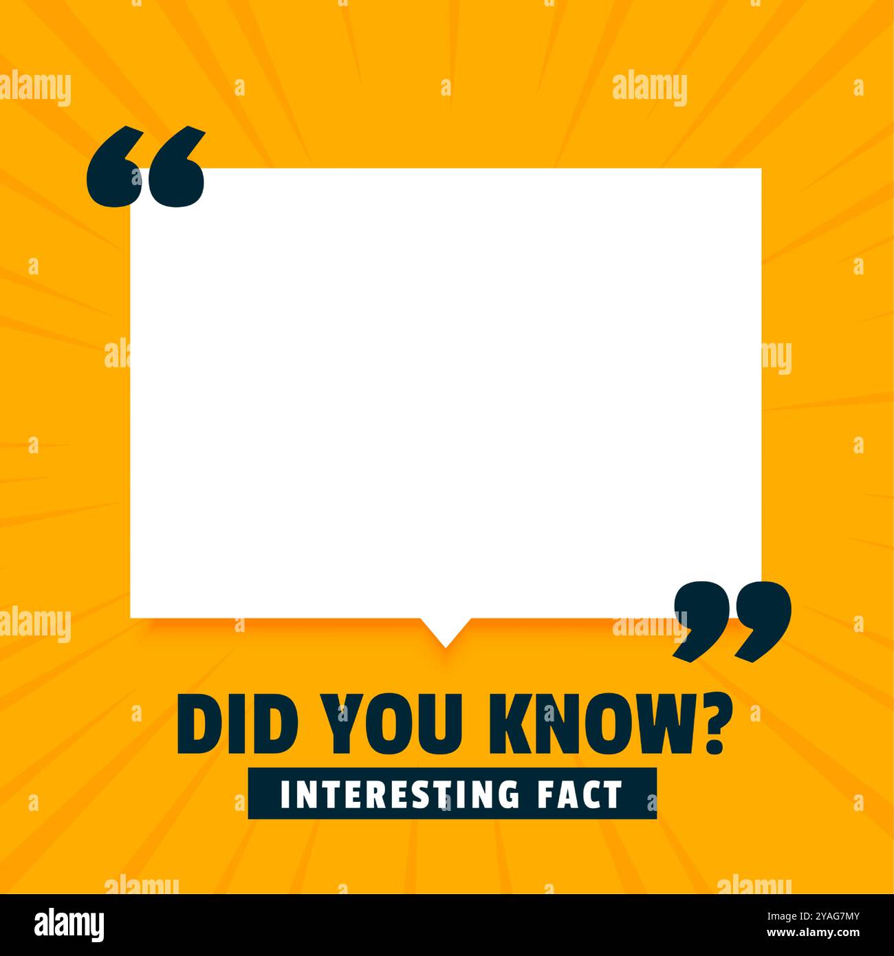 modern did you know yellow background with empty space vector Stock ...