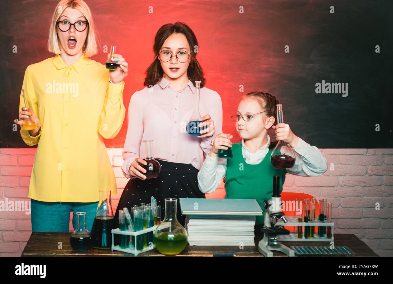 Back to school. Kid from primary school. Little kids scientist earning ...