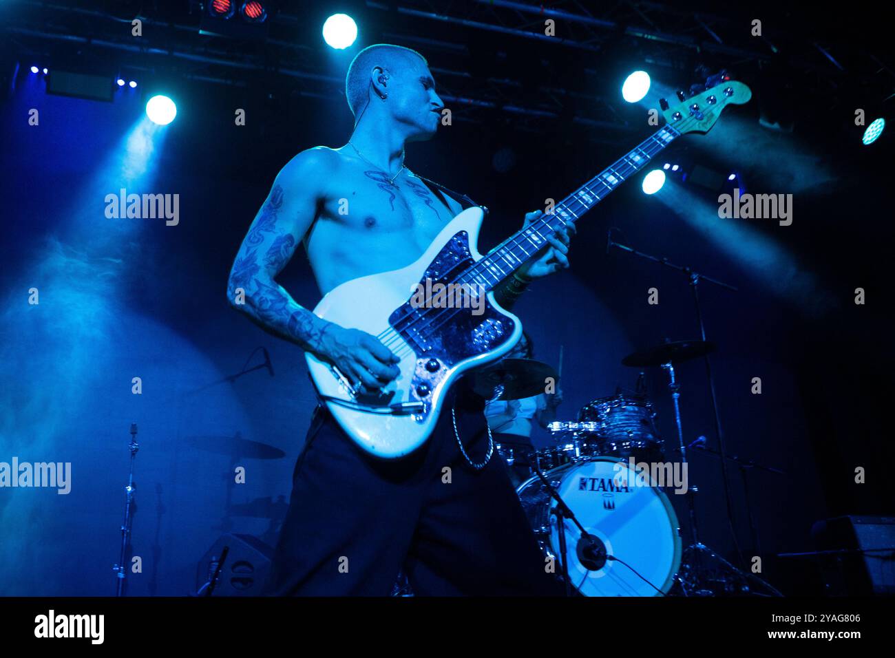 Oslo, Norway. 14th, September 2024. The British band SNAYX performs a ...
