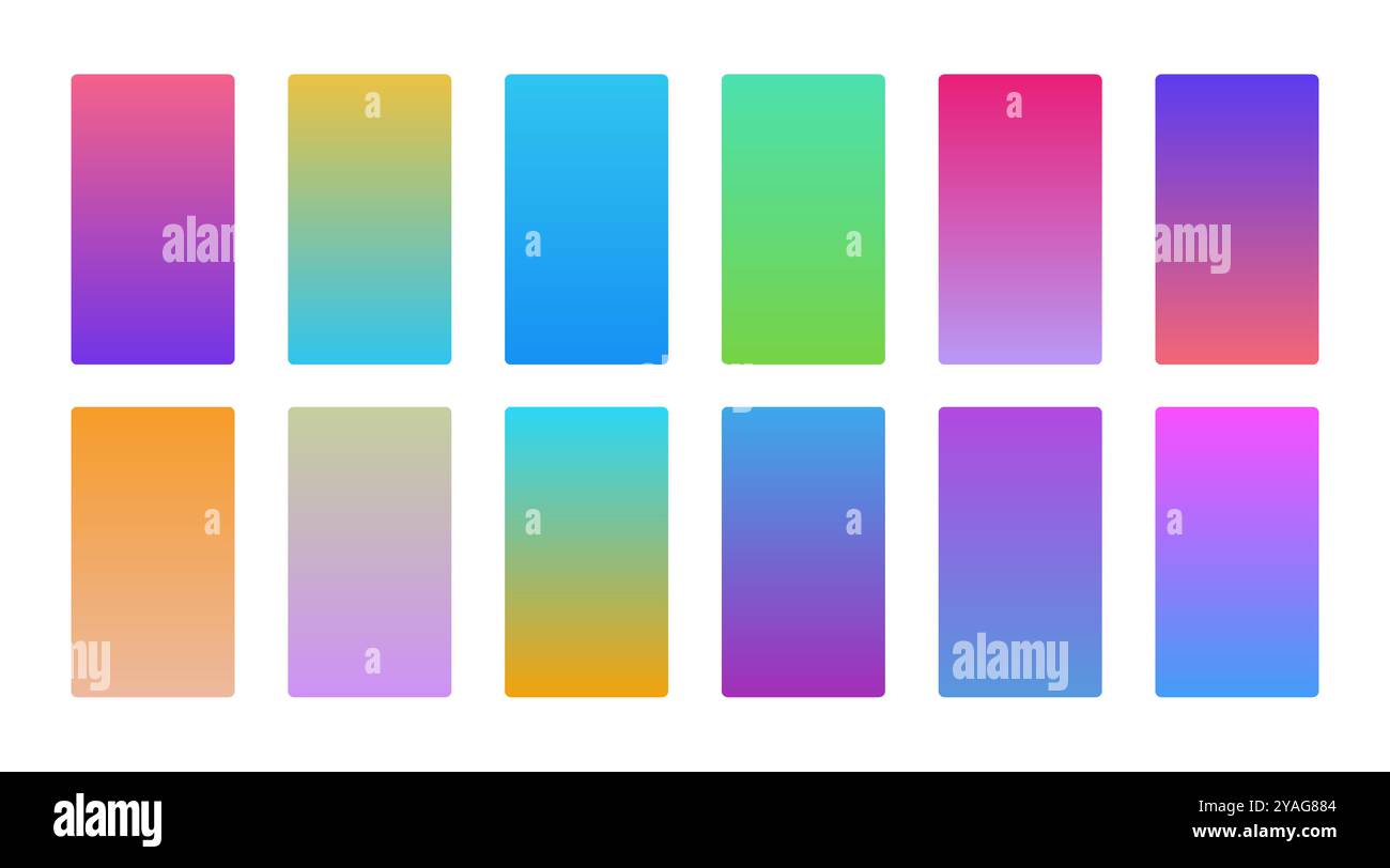 trendy colorful gradient element backdrop in collection vector Stock ...