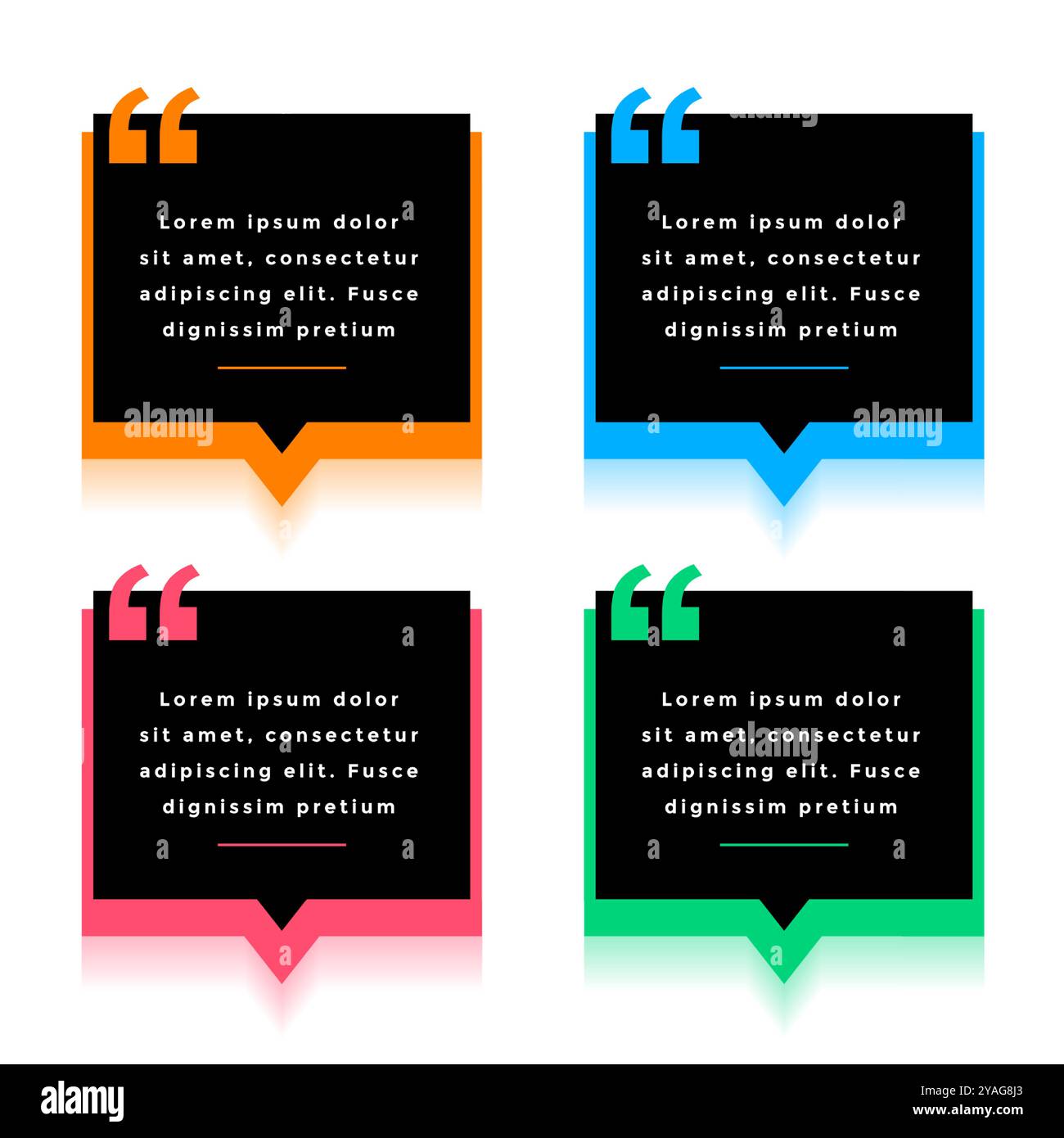collection of modern quotation comma sign template for web ...