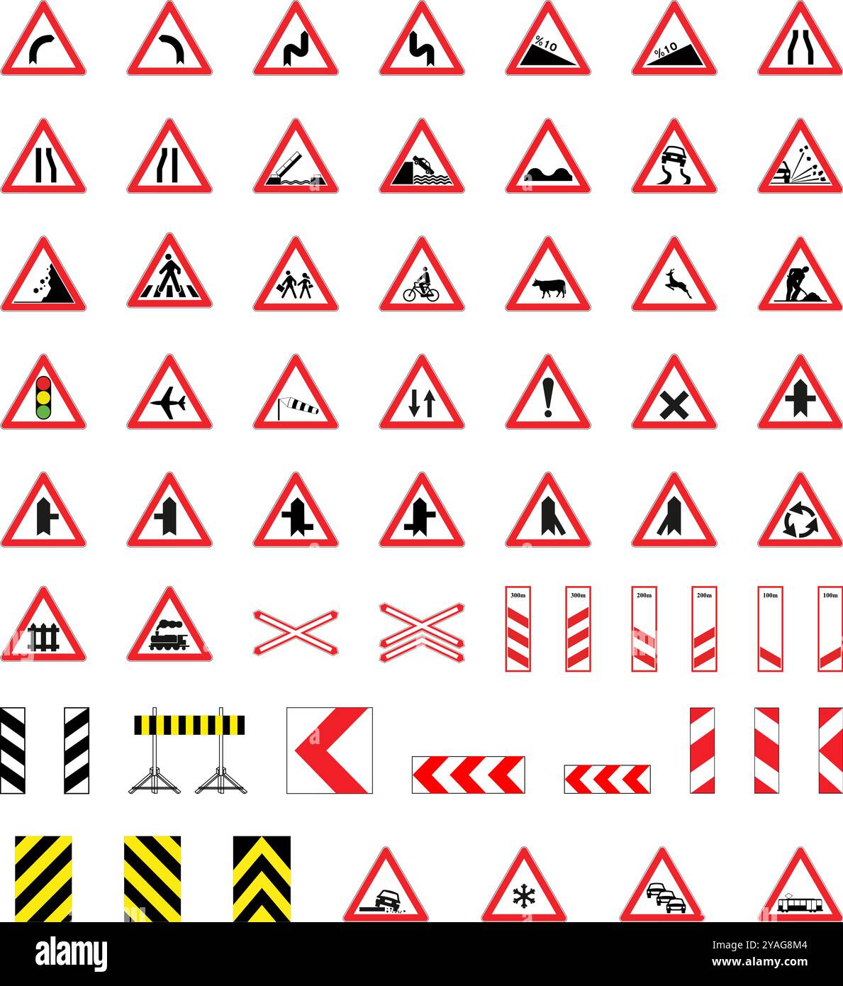 Turkey Highway Standard Traffic Signs, Warning Signs (Turkish ...