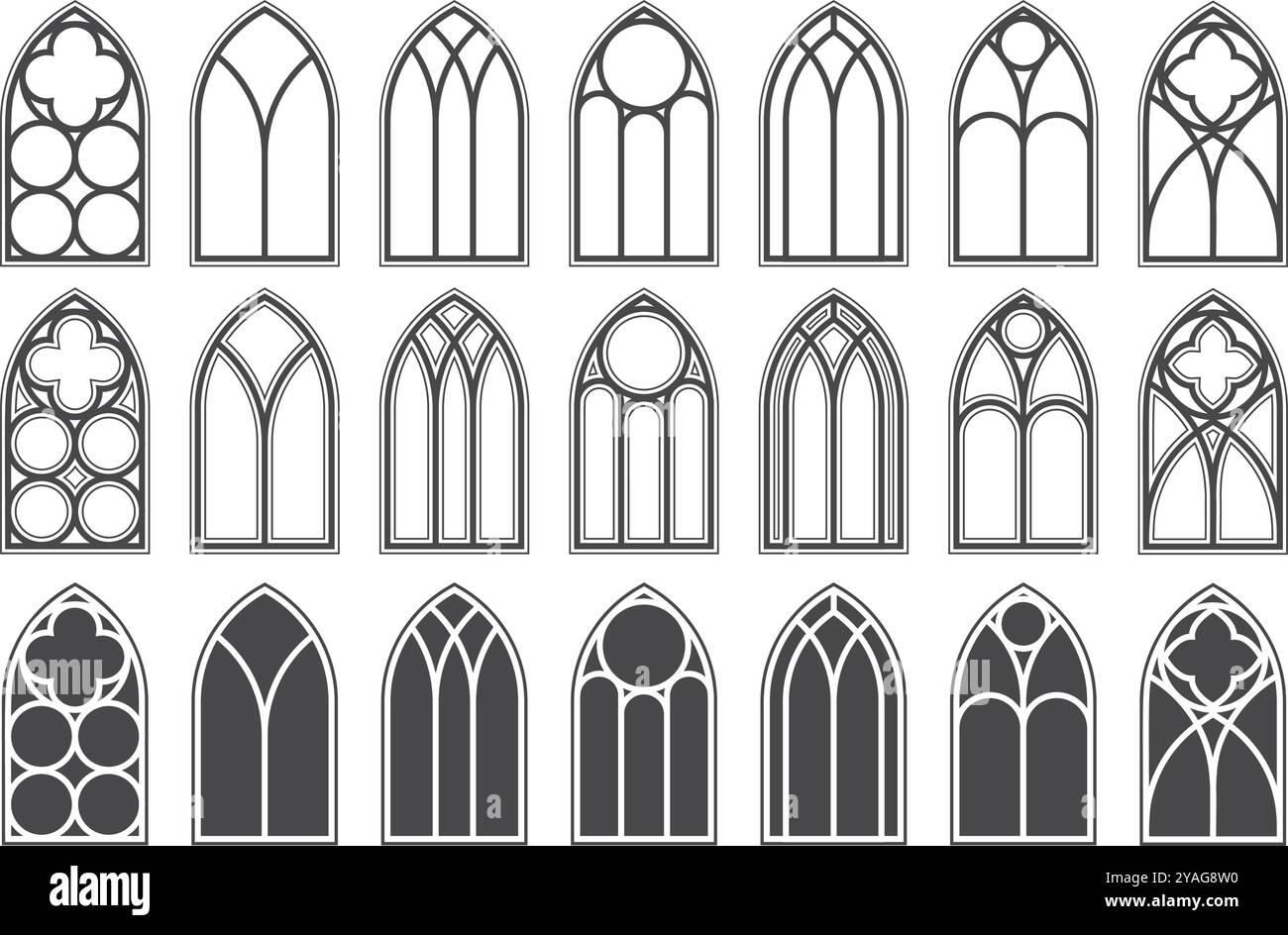 Cathedral window Black and White Stock Photos & Images - Alamy