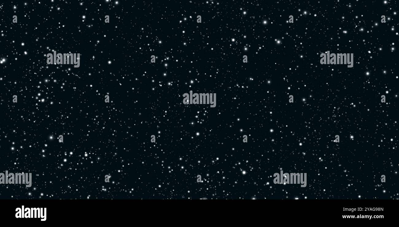 Snow falling, Winter background, Stars in Outer Space Stock Photo - Alamy
