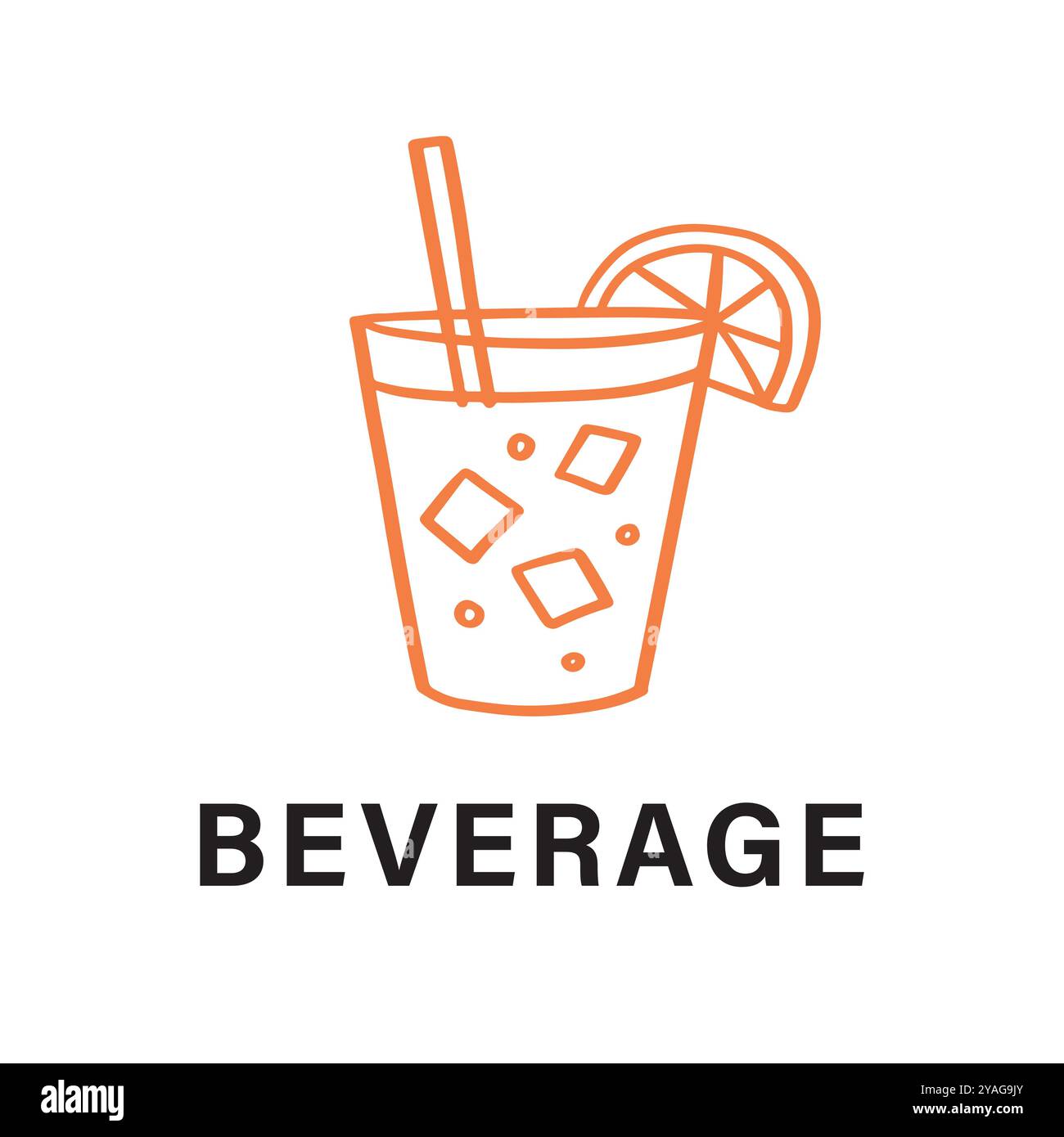 Cocktail bar cold drink beverage vector logo badge Stock Vector Image ...