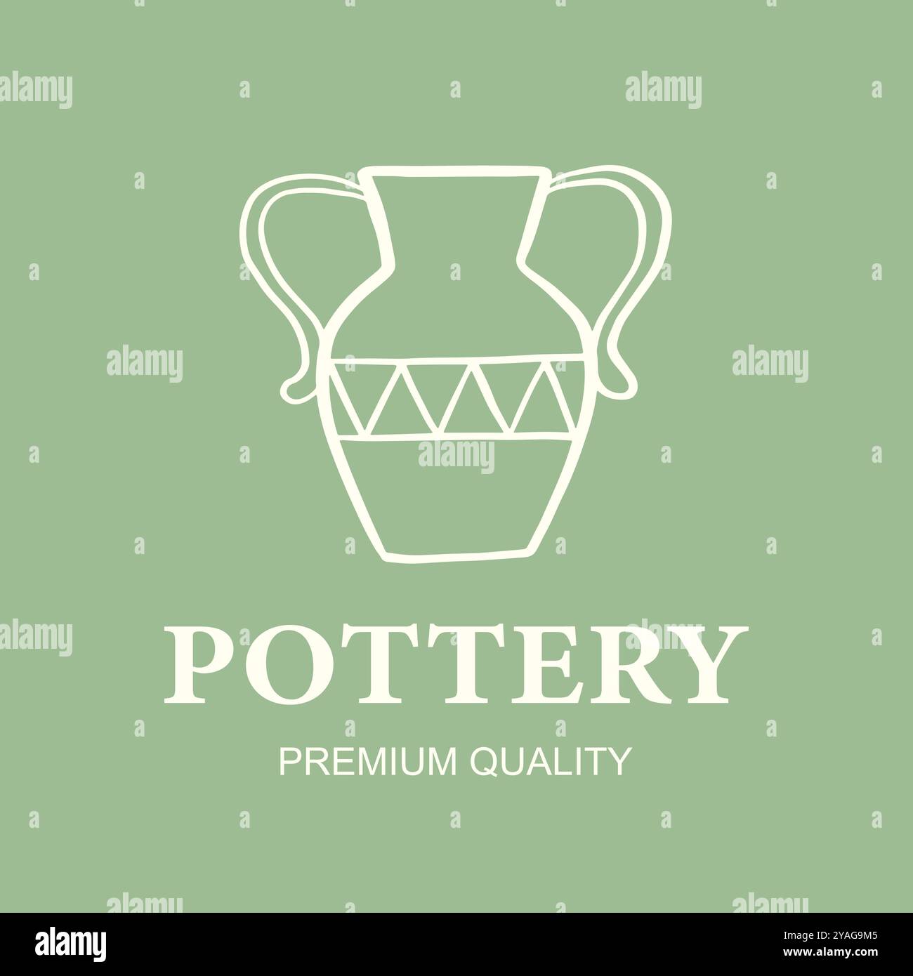 Pottery Handmade Manufacture Logo Design Template Stock Vector Image ...